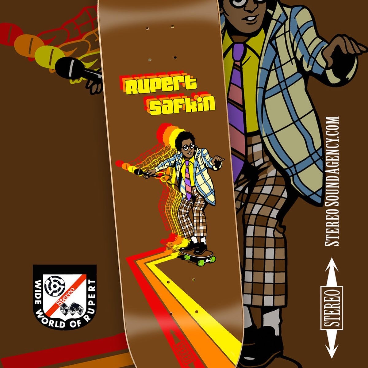 Chris Pastras "Rupert Sakfin" Deck - Multiple Sizes – Stereo Skateboards