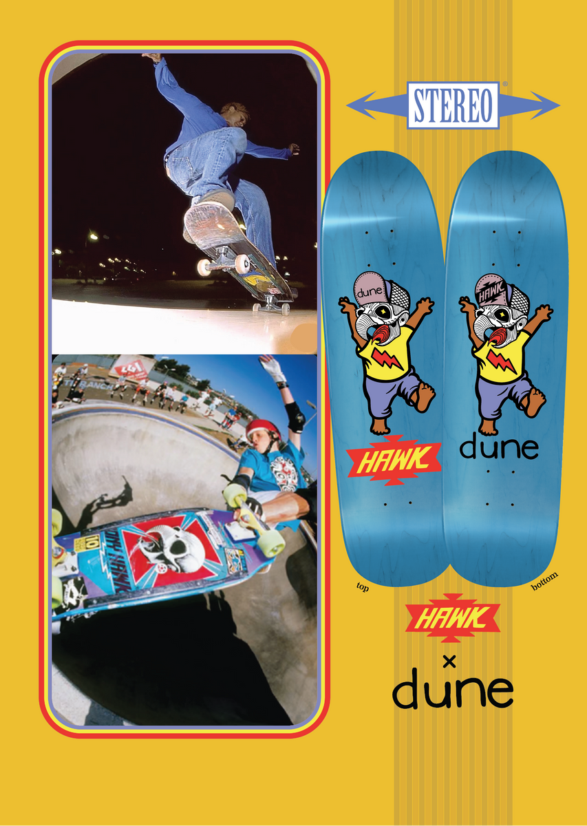 Tony Hawk x Dune "Baby Skull" co OLD SCHOOL Dune shape – Stereo Skateboards